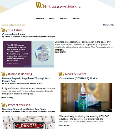 Meadows Bank Newsletter